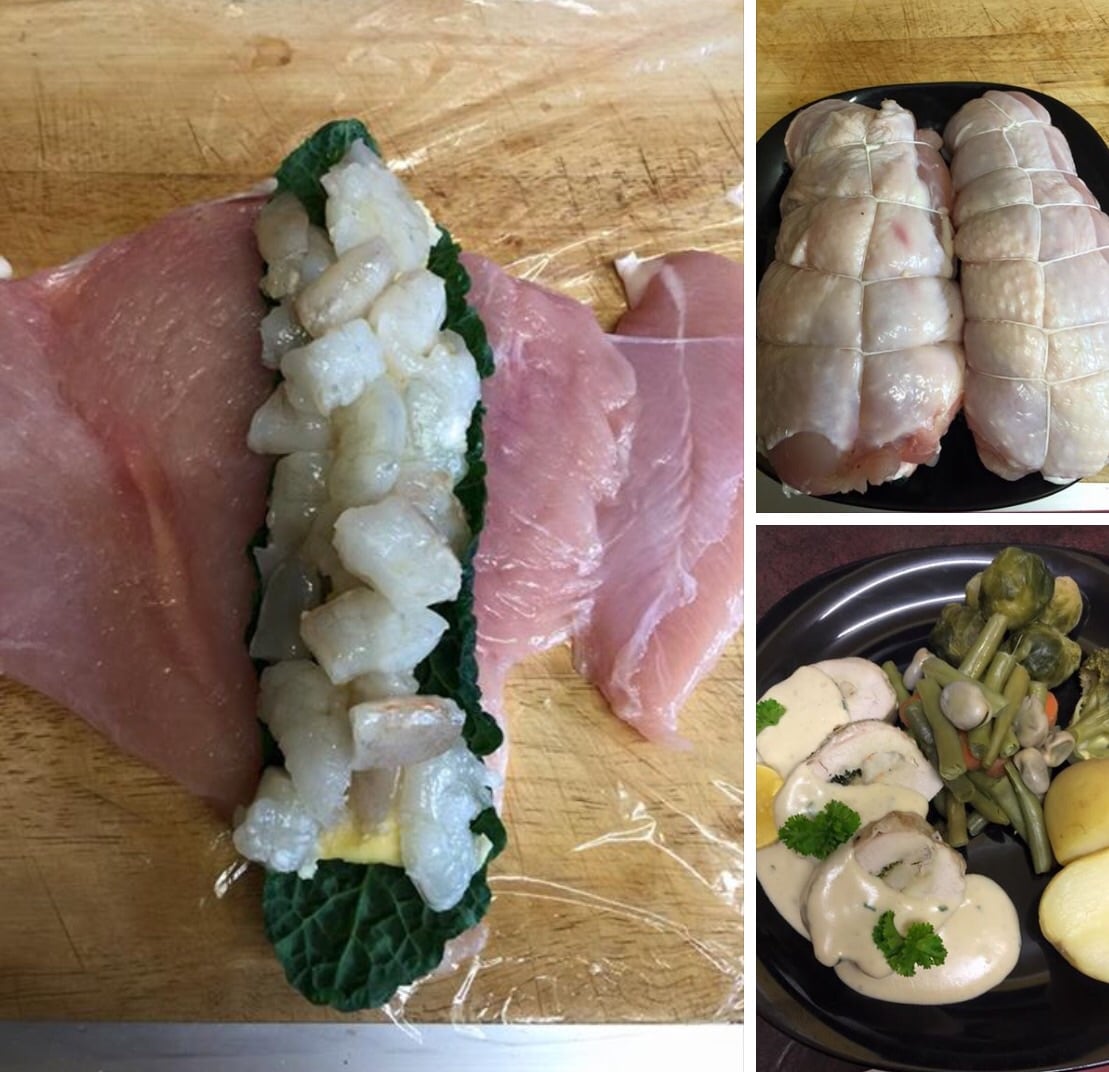 Seafood stuffed chicken & creamy serving sauce | Slow Cooker ...