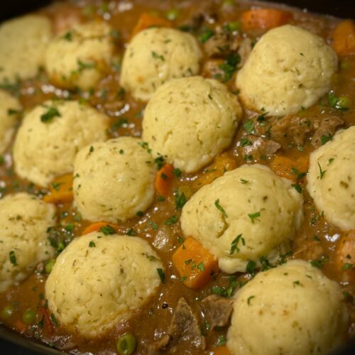 Rich Beef Casserole with Herb and Cheese Dumplings | Slow Cooker Central